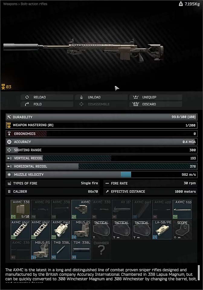 【タルコフ】AXMCカスタム＆弾薬おすすめ一覧【EFT】